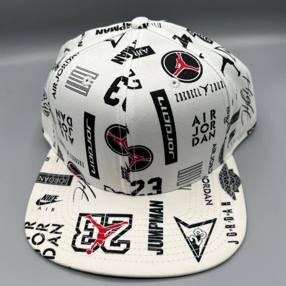 Jordan | Accessories | Air Jordan Hat Men White All Over Print Logo ...